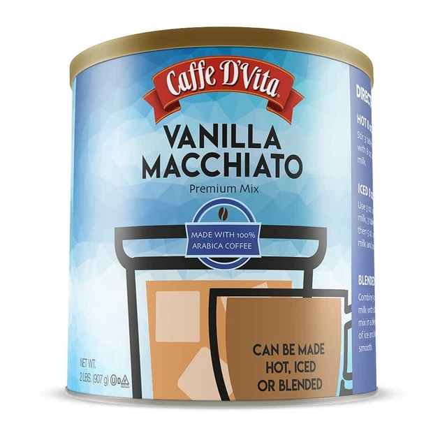 CAFFÈ D'VITA VANILLA Macchiato - 100% Arabica Caffè Mix Latte, Cappu ...