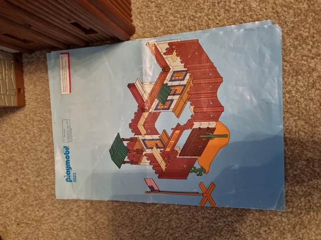 PLAYMOBIL 3023 PRESQUE complet Western Fort EAGLE en parfait état avec ...