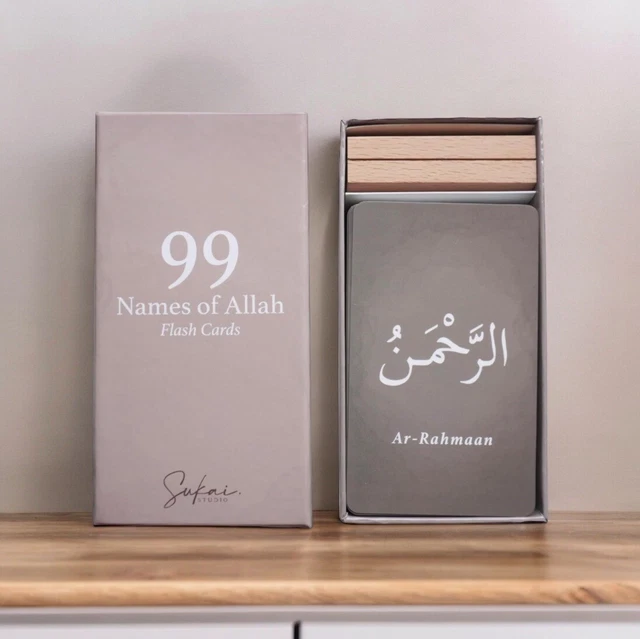 99 NAMES OF Allah Flashcards Quran Verses Asma Ramadan Eid Islamic Gift ...
