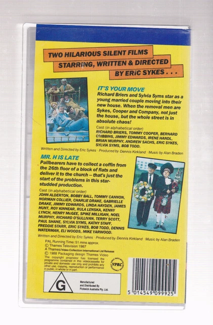 RARE VHS VIDEO Tape IT'S YOUR MOVE MR H IS LATE Small Box Thames Sykes ...