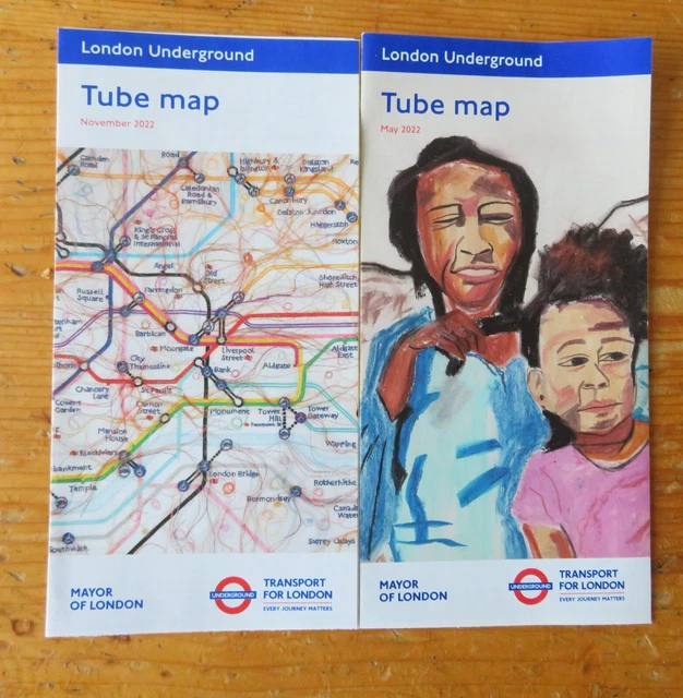 TFL LONDON UNDERGROUND Tube maps 2022 £1.00 - PicClick UK