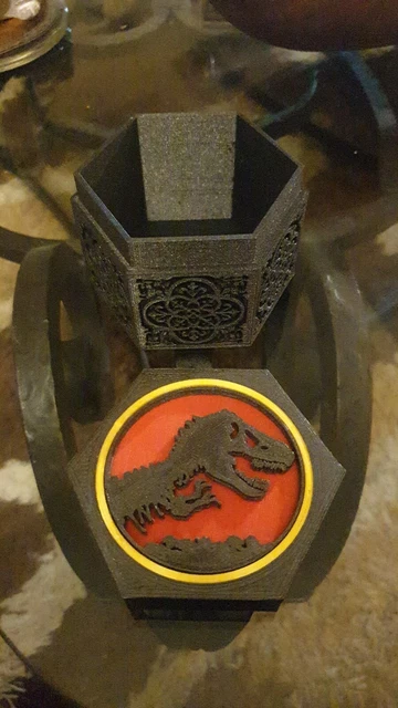 JURASSIC PARK : 3D Printed Container - JP T-rex Logo - Patterned Box £7 ...