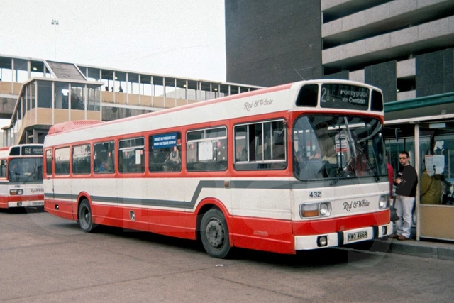 BUS PHOTO - Red & White 432 NWO466R Leyland National ex Western Welsh £ ...