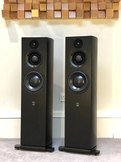 ATC SCM40 ACTIVE Floorstanding Speakers - Black Ash - Good Condition £ ...