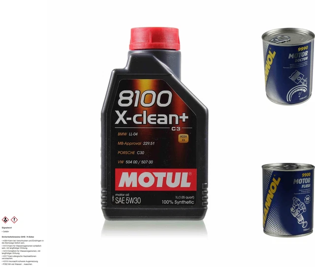 1L L'HUILE DE Moteur Motul 8100 X-Clean + 5W30 1xMotor Doctor + Moteur ...