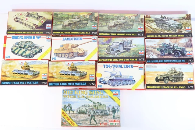 ESCI 1:72 SCALE Selection of Military Vehicle Kits x13 £0.99 - PicClick UK