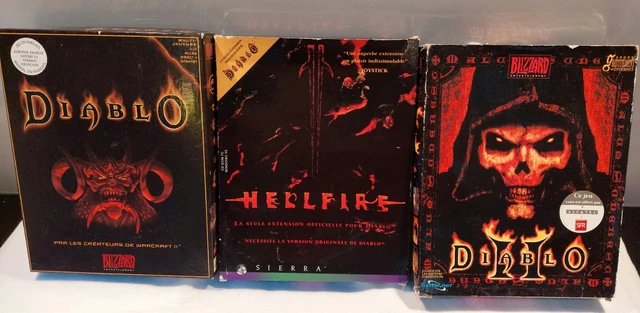 LOT DIABLO PC Big Box – Diablo I + Hellfire + Diablo II – Éditions ...