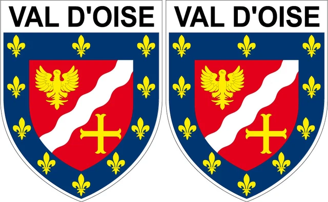 2X ÉCUSSON VAL D'OISE département 95 Autocollant 4x5cm Sticker blason EUR 3,00 - PicClick FR