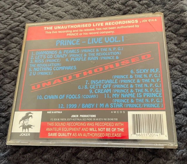 PRINCE LIVE CD - Vol. 1 $5.15 - PicClick