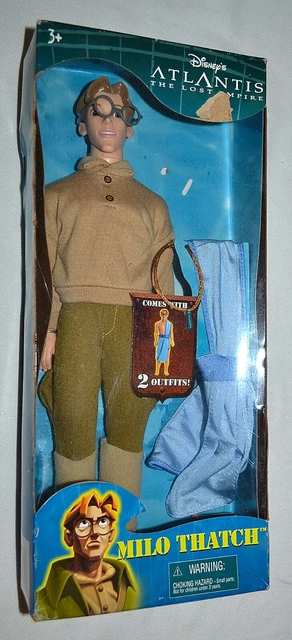 VTG MATTEL DISNEY Atlantis The Lost Empire MILO THATCH 12" Action Doll ...