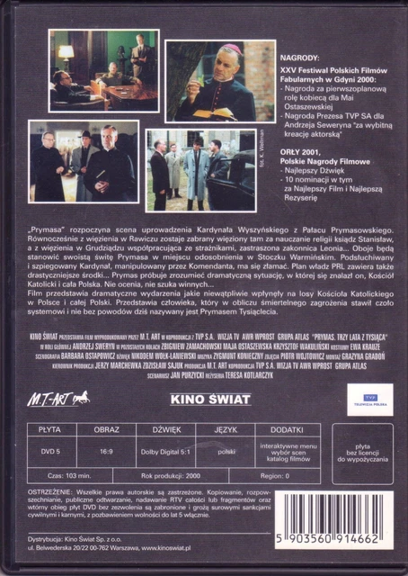 PRYMAS TRZY LATA z Tysiaca DVD, Region 0 £12.90 - PicClick UK