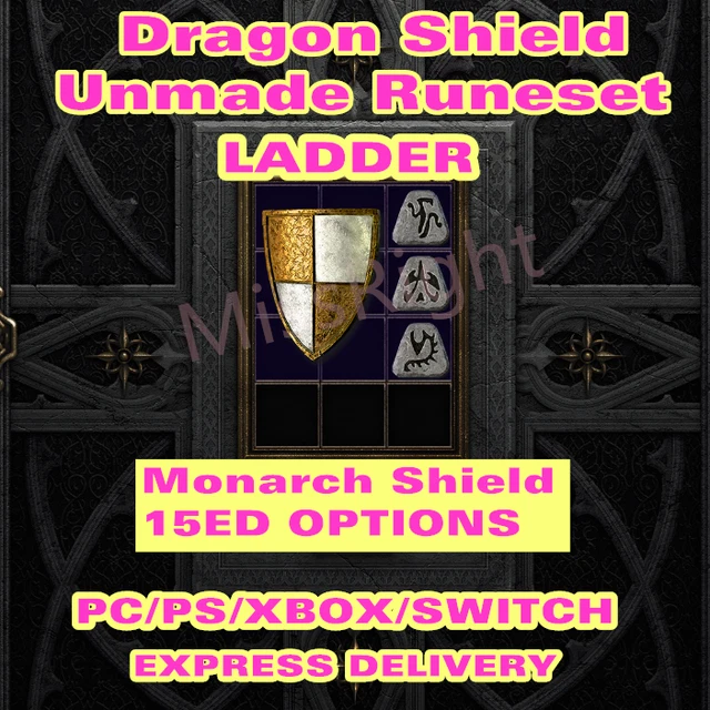 DRAGON SHIELD/ARMOR RUNE+BASE Set🌺Diablo 2 Softcore LADDER🌺PC-SWITCH-PS ...