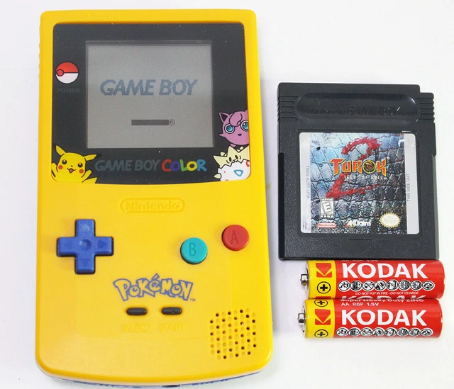 CUSTOM NINTENDO GAMEBOY Color Pokemon Special Pikachu Ed. Game Console ...