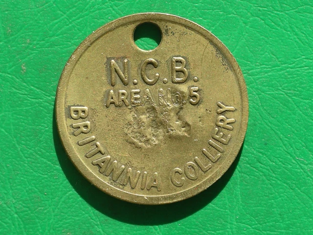 BRITANNIA COLLIERY PENGAM S. Wales brass NCB pit check miners mining ...