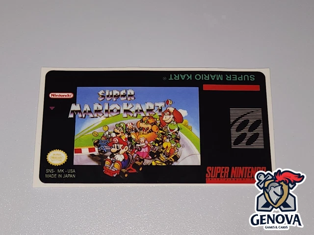 SUPER MARIO KART Snes Replacement Game Label Sticker Precut $5.95 ...