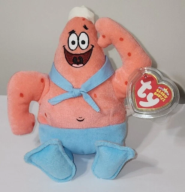 TY BEANIE BABY PATRICK (Star) BARNACLEBOY (Spongebob Squarepants) MWMT ...