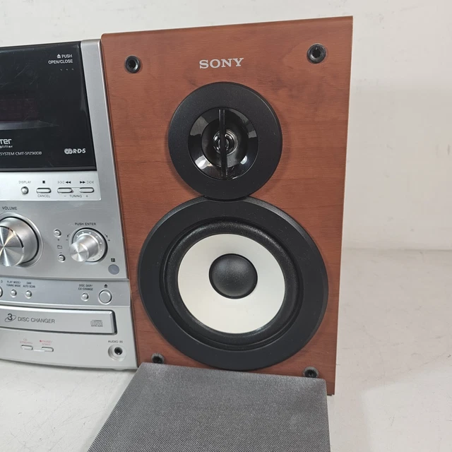 SONY CMT-SPZ90DB 3-CD Changer DAB Cassette Player Micro Bookshelf ...
