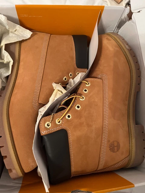TIMBERLAND MEN'S 6 inch Premium Waterproof Boot Size 13 M, Wheat Nubuck ...