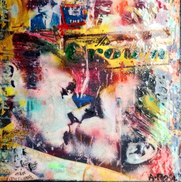 TABLEAU POP ART Street l affaire Thomas Crown bank 30x30cm Signé A ...