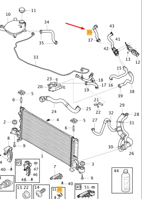 TUYAU DE SYSTÈME de refroidissement VOLVO XC40 32252121 NEUF ORIGINE ...