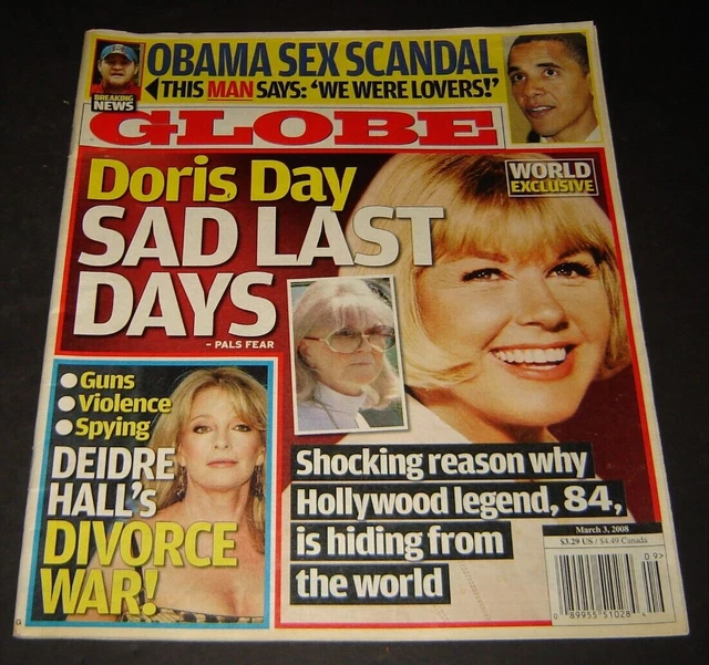 Globe Magazine March 3 2008 Doris Dad Sad Last Days Obama Gay Sex