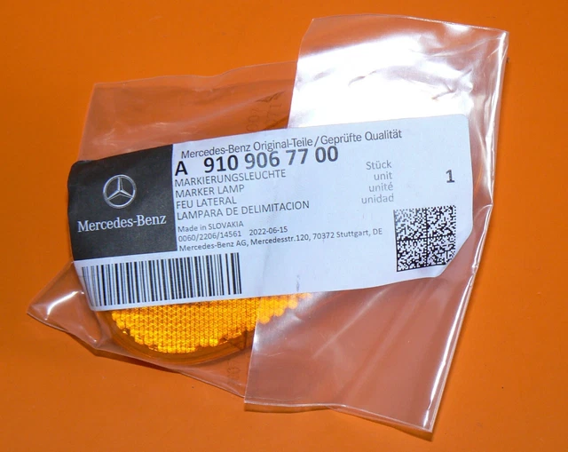 GENUINE - MERCEDES SPRINTER amber side indicator lamp light A9109067700 ...
