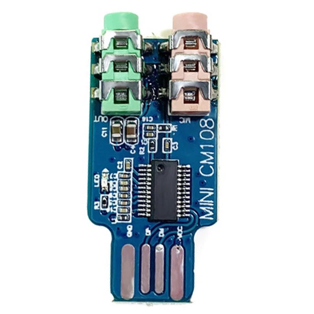 CM108 CARTE SON Adaptateur Audio USB Compact et Facile à Transporter Audio Haut EUR 8,76 ...