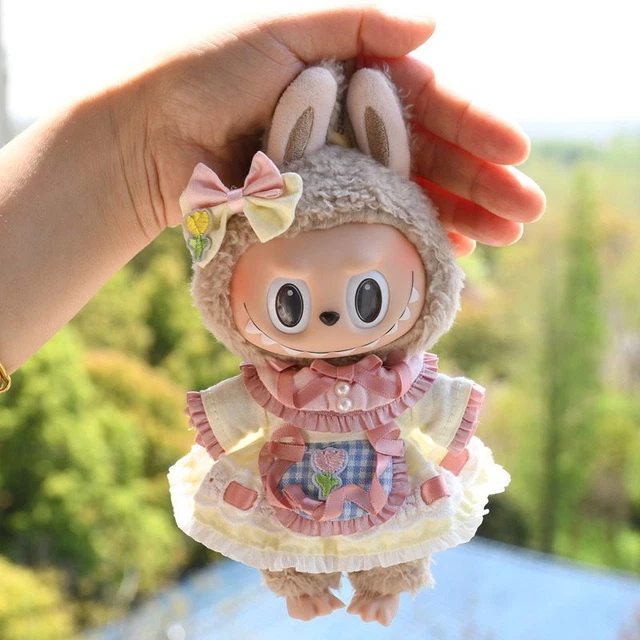 POP MART LABUBU The Monsters Plush Diy Mini Tulip Dress+Hair Clip ...