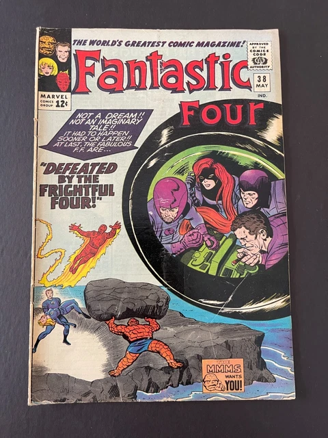 FANTASTIC FOUR #38 - 2nd Appearance of Medusa (Marvel, 1965) WG+ EUR 32 ...