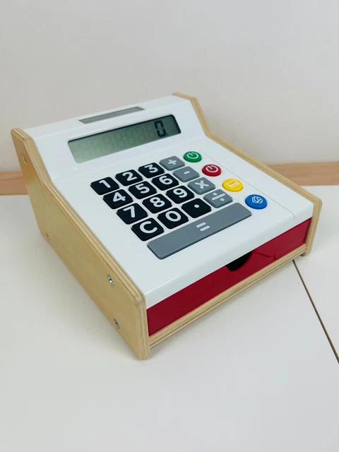IKEA DUKTIG WOODEN Solar Powered Toy Shop Till Cash Register! £18.00 ...