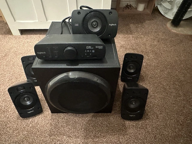 LOGITECH Z906 5.1 Surround Sound Speaker System THX Dolby Digital and ...