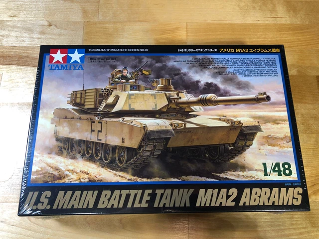 TAMIYA M1A2 ABRAMS 1/48 U.S. Main Battle Tank Plastic Model Kit ...