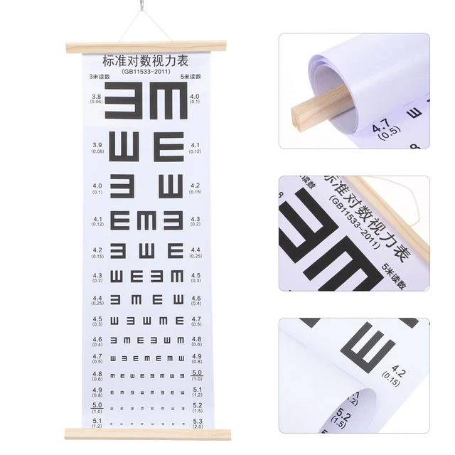 EYE CHART FOR kids Linen chart for child Wall Chart Snellen Chart ...