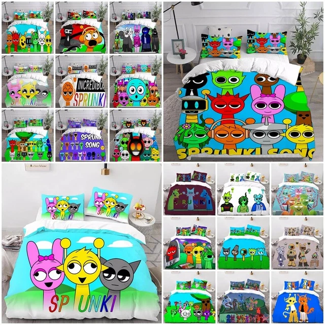 INCREDIBOX SPRUNKI 3D Duvet Cover Pillowcase Single Double King Bedding ...