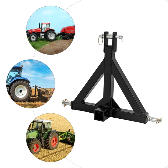 3 POINT LINKAGE TOW HITCH - Compact Tractor Mounted Towing Cat 1 ...