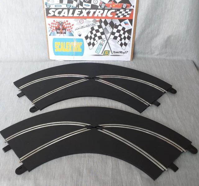 GENUINE SCALEXTRIC SPORT Track Cross Over Racing Curves 90° x2 Hornby ...