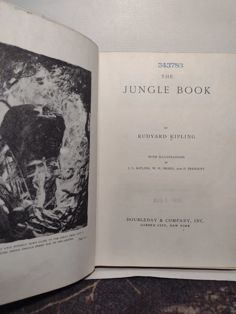 THE JUNGLE BOOK By Rudyard Kipling 1948 -HC -Ex Library -Doubleday $17. ...