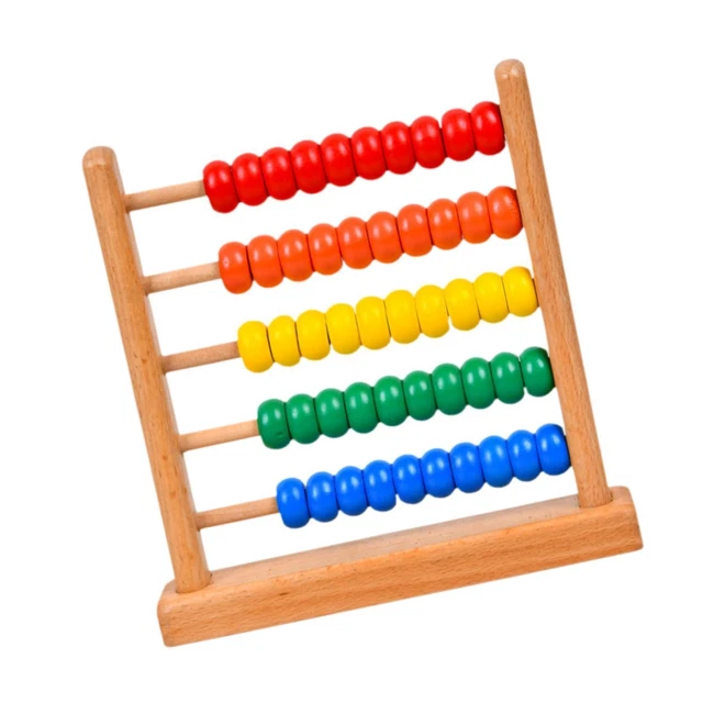 WOODEN ABACUS FOR Kids, Wooden Math Calculation Frame Montessori Toy ...
