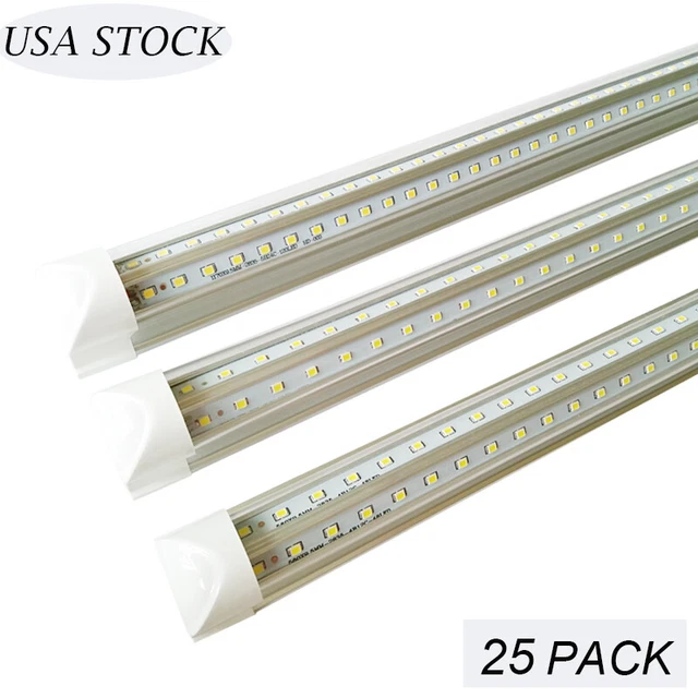 25 PACK 5FT LED Shop Light T8 Linkable Ceiling Tube Fixture 48W ...