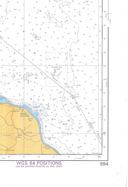 CARTE MARINE DE La Baie D'Alborg Du Kattegat Du Danemark Papier Peint ...