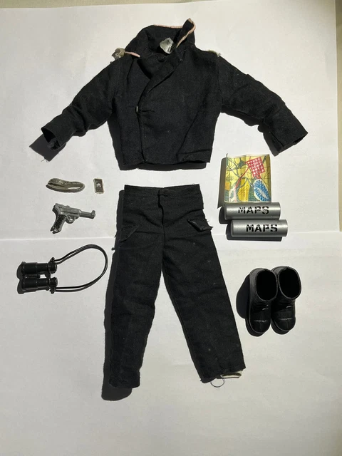 VINTAGE ACTION MAN Palitoy German Panzer Captain Uniform, Part Complete ...