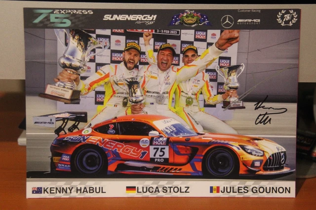 KENNY HABUL/JULES GOUNON #75 SunEnergy1 Mercedes GT3 Signed Driver Card ...