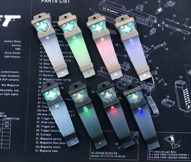 ELEMENT E-LITE TACTICAL Helmet Strobe Light Flashlight Hel-Star SOTAC V ...