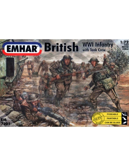 EMHAR 1:72 SOLDATINI Da Colorare British Wwi Infantry With Tank Crew Em ...