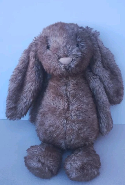 JELLYCAT BASHFUL PECAN Bunny Large Rabbit Soft Toy Collecable 30cm ...