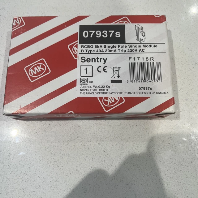 MK RCBO 40 Amp 30mA Type B 40A Sentry B40 - 07937S £13.72 - PicClick UK