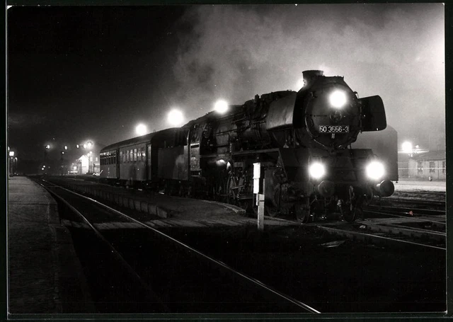 FOTOGRAFIE EISENBAHN, DEUTSCHE Reichsbahn DDR, Personenzug mit Dampflok Nr. 50 EUR 6,00 ...