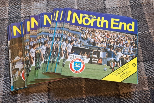 PRESTON NORTH END 25 X Home Football Programmes Season 1981/82 Joblot £ ...