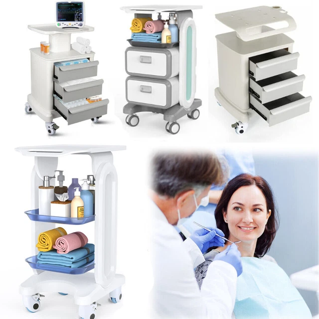 MOBILE ROLLING CART Medical Trolley Hospital Dental Ultrasound Scanner ...