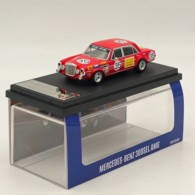 GHOST PLAYER 1/64 MERCEDES BENZ 300SEL AMG Red PIG #35 Diecast Model ...